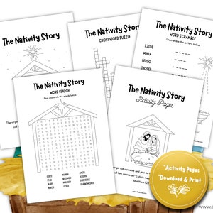 Printable Nativity Activity Pages for Kids Bible Verse Worksheets ...