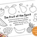 Fruit of the Spirit Activity Placemat for Kids Bible Verse Activity ...