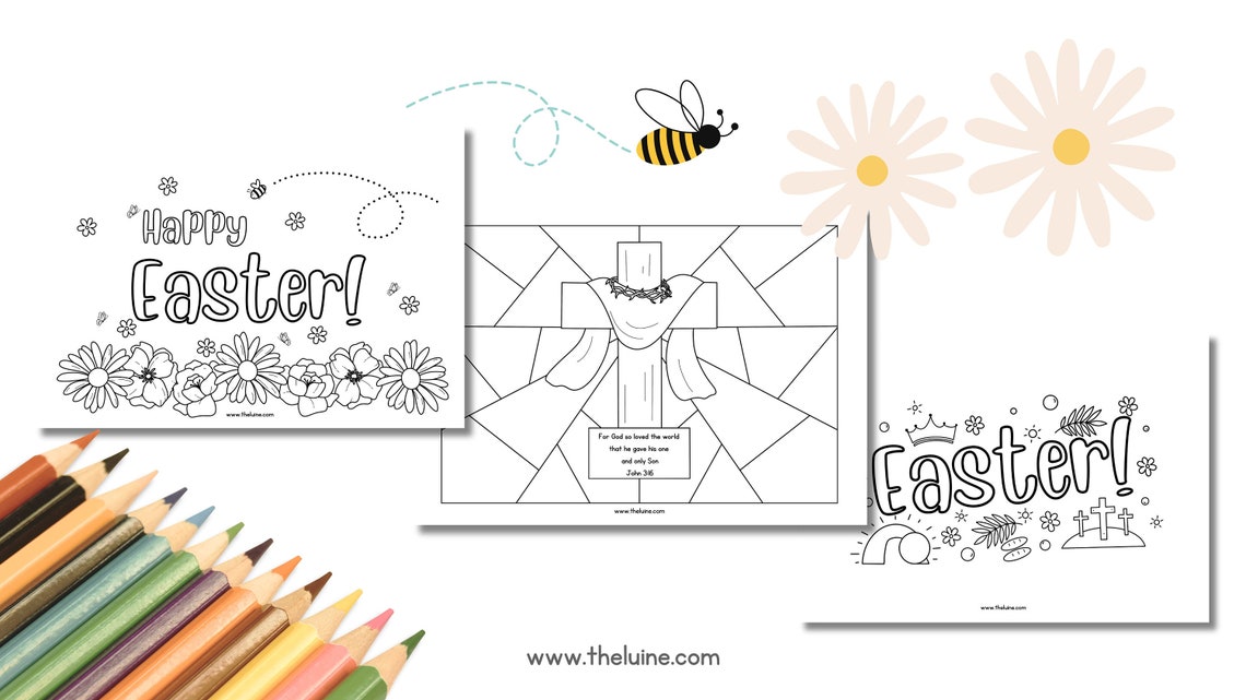 Easter Coloring Pages for Kids Bible Verse Worksheets Printable Sunday ...