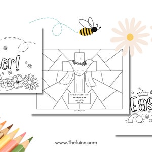 Easter Coloring Pages for Kids Bible Verse Worksheets Printable Sunday ...