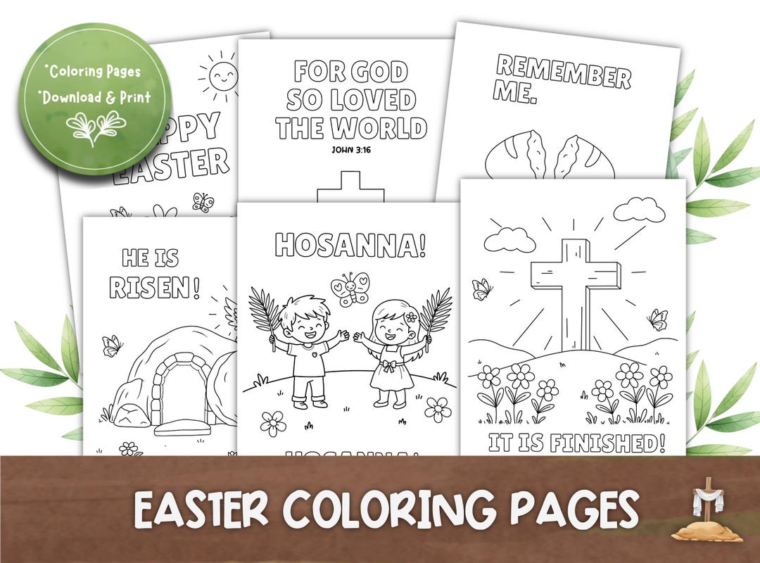 Christian Easter Coloring Pages for Kids | Bible Verse Printables ...