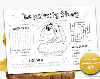 Printable Nativity Activity Pages for Kids Bible Verse Worksheets ...