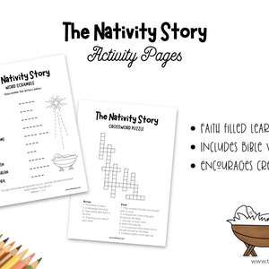 Printable Nativity Activity Pages for Kids Bible Verse Worksheets ...