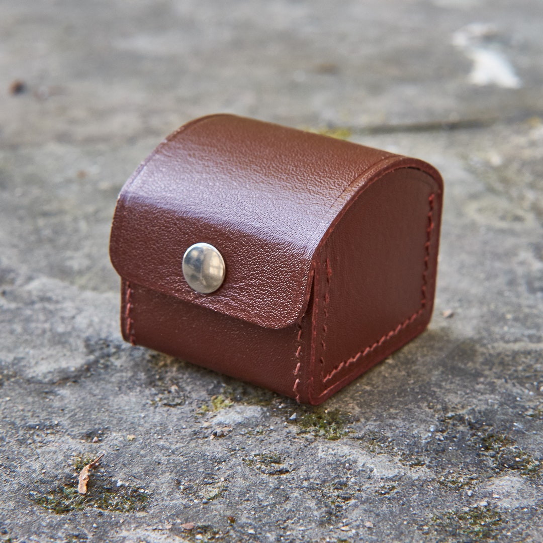 Vintage Brown Leather Box - Etsy