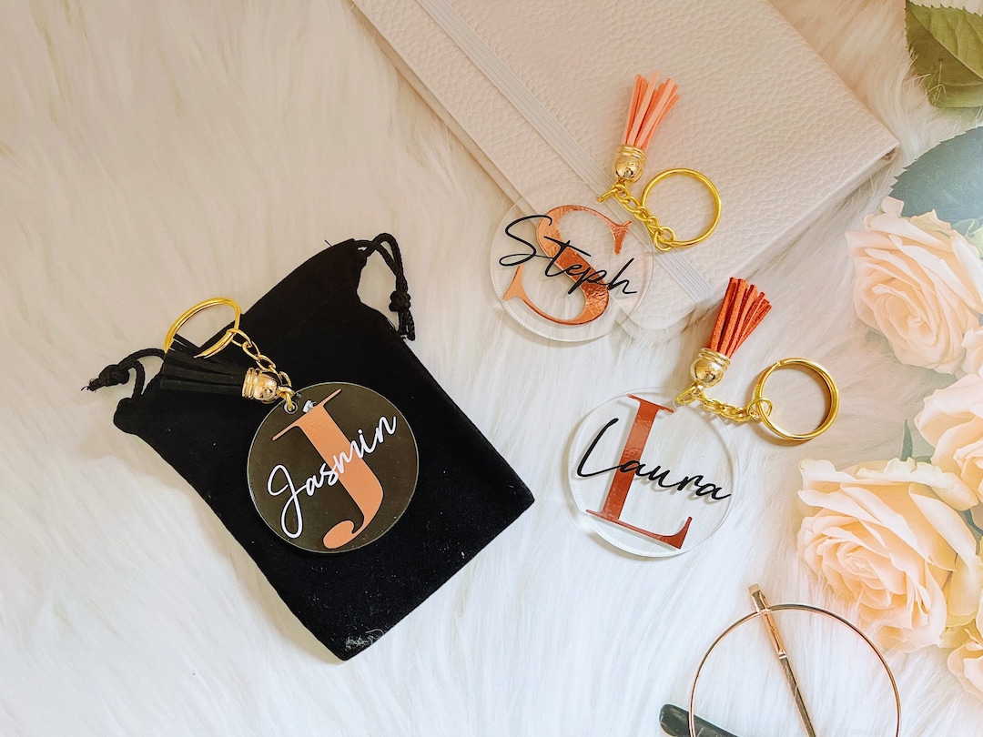PERSONALISED Acrylic Keyringpersonalised Tassel Keyringacrylic ...