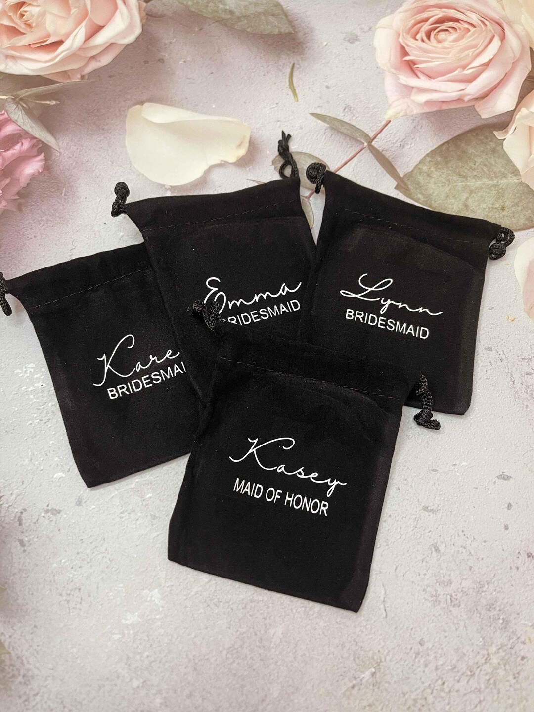 PERSONALISED Jewellery Pouches|keyring Pouch|mirror Pouch|drawstring ...