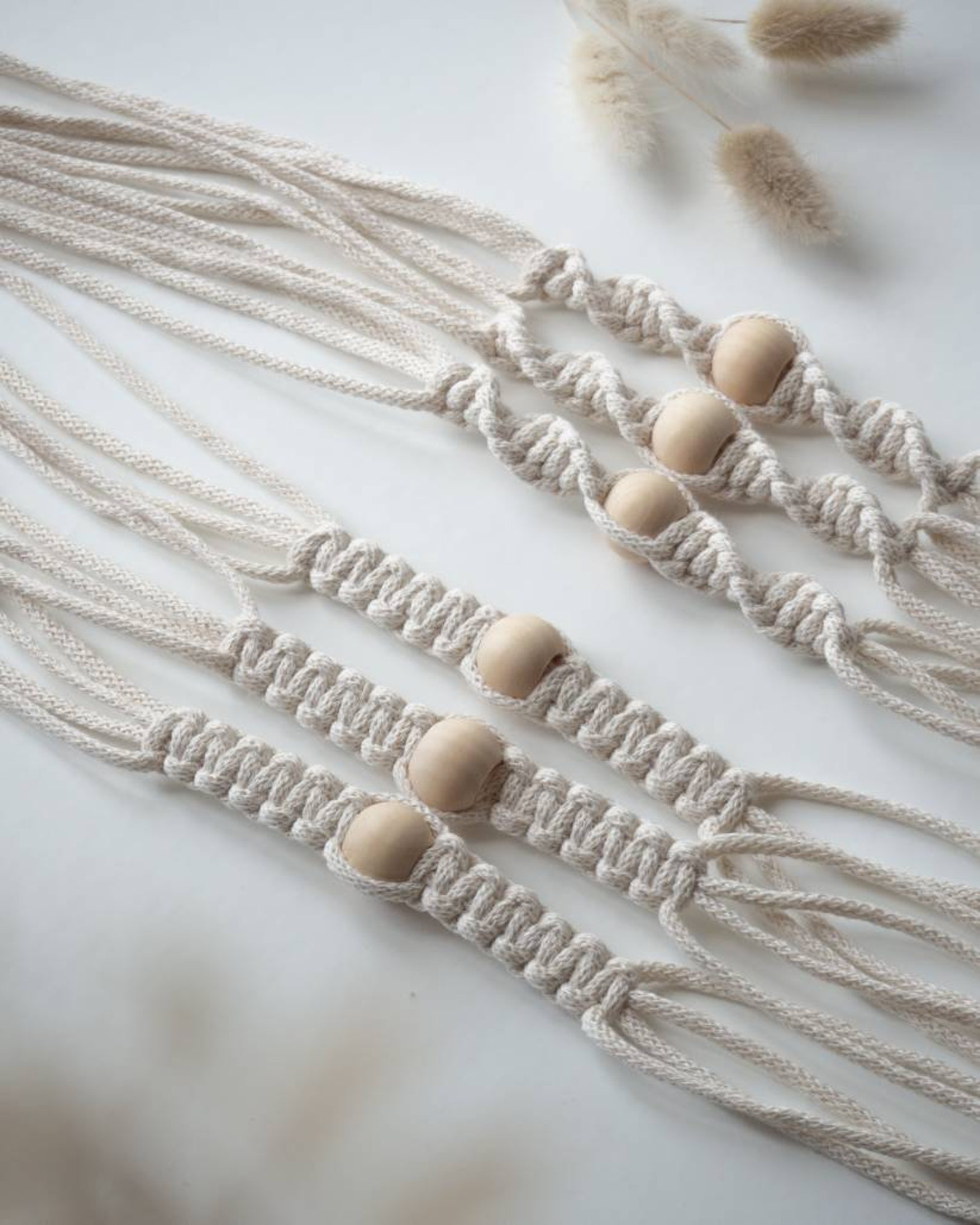Makramee Blumenampel Boho Handgemacht Blumen - Etsy.de