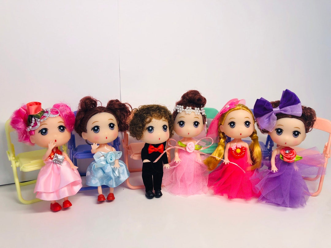 10PCS 5inch (12cm) Mini Pretty Dolls， Cute Girl ，key Chain Dolls,design ...