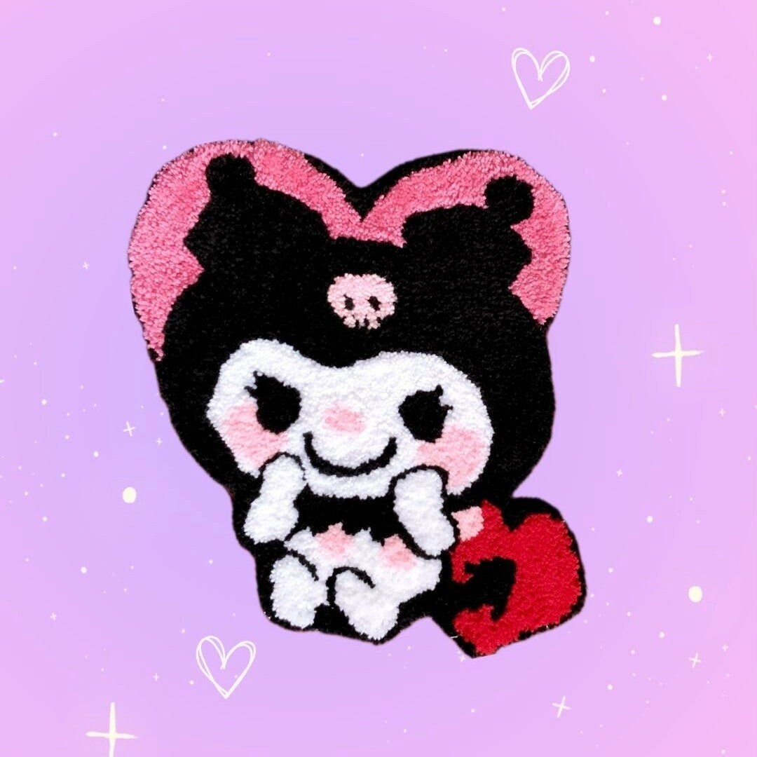 Kuromi Tufted Rug/ Wall Art, Handmade Hypebeast Decor - Etsy UK