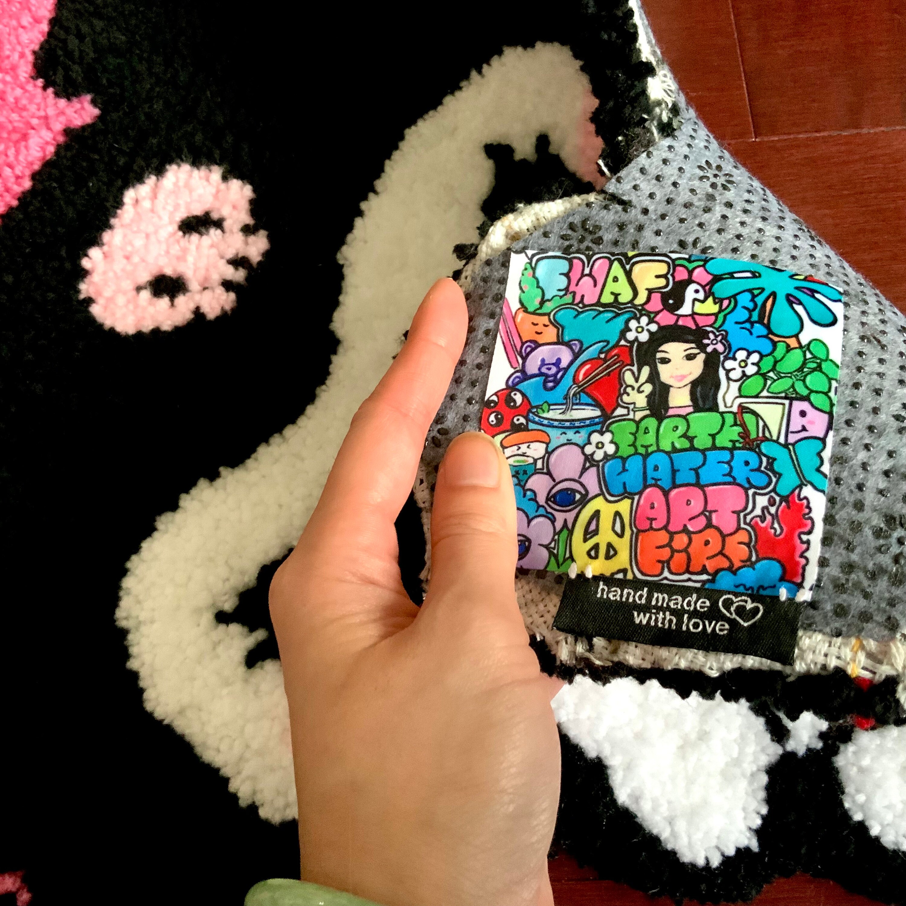 Kuromi Tufted Rug/ Wall Art, Handmade Hypebeast Decor - Etsy UK