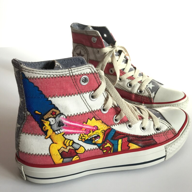 Simpsons X Converse 1of1 Custom Hand Painted Limited Edition - Etsy