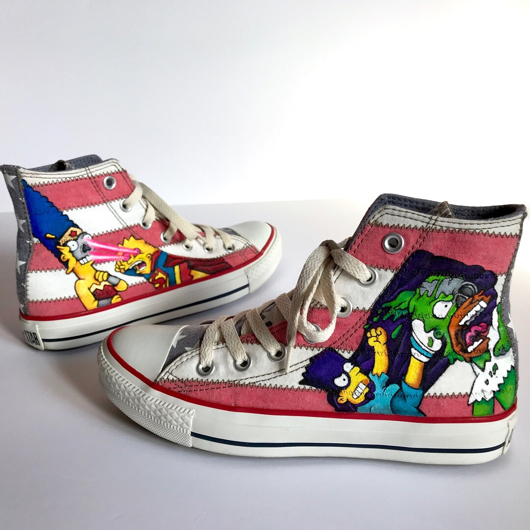 Simpsons X Converse 1of1 Custom Hand Painted Limited Edition - Etsy