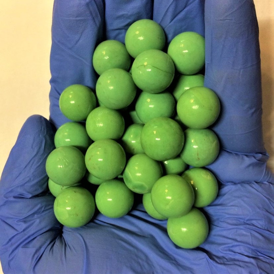 Glass Marbles 16mm 5/8" GREEN Opaque Solid Glass Marbles 60 Pcs ...