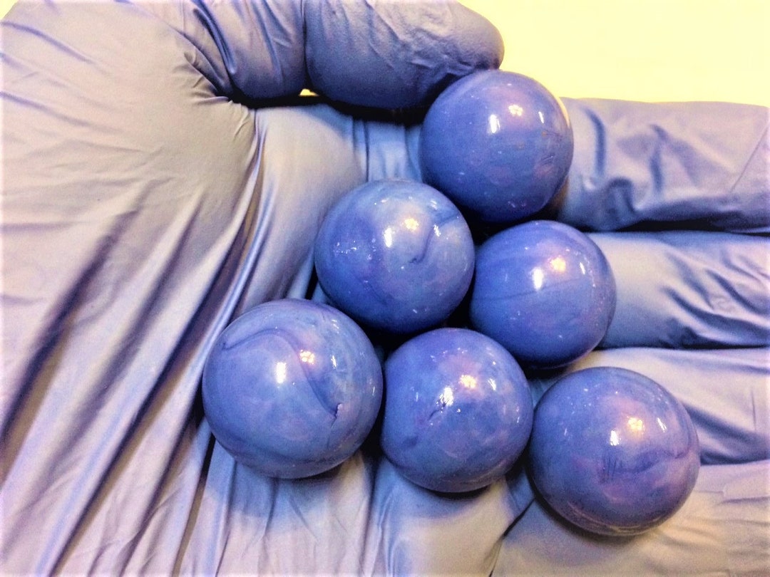 1 Inch Marbles 1" 24 Pcs BLUE 25mm Blue Opaque Solid Glass Marbles ...