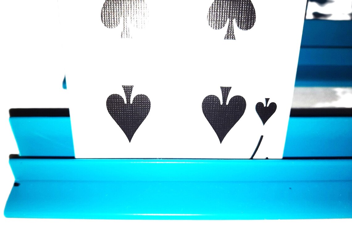 Canasta Samba Playing Card Holders 15" Inch 4 Pcs Rack Hands Free Trays ...