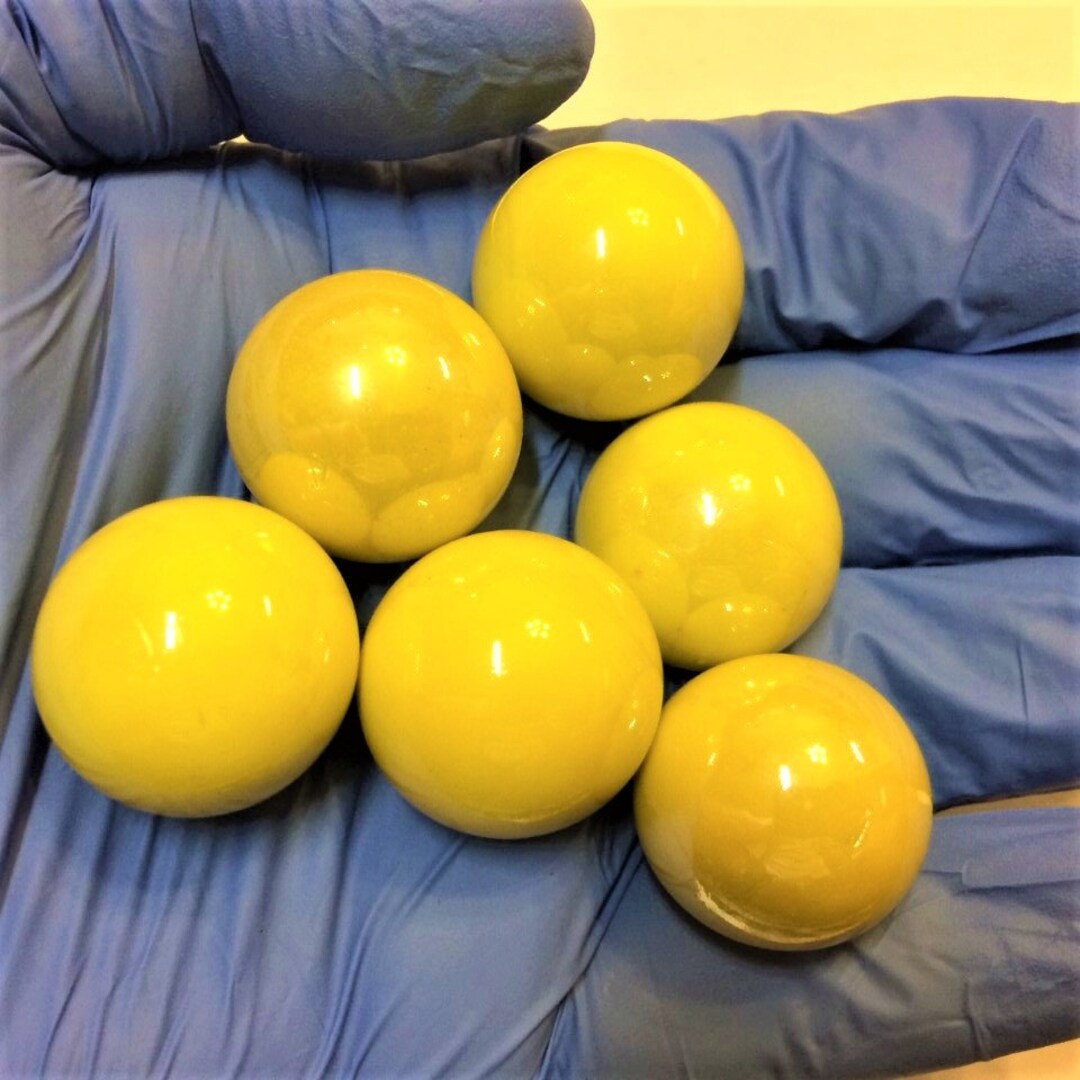 1 Inch Marbles 1" 24 Pcs YELLOW 25mm Yellow Opaque Solid Glass Marbles ...