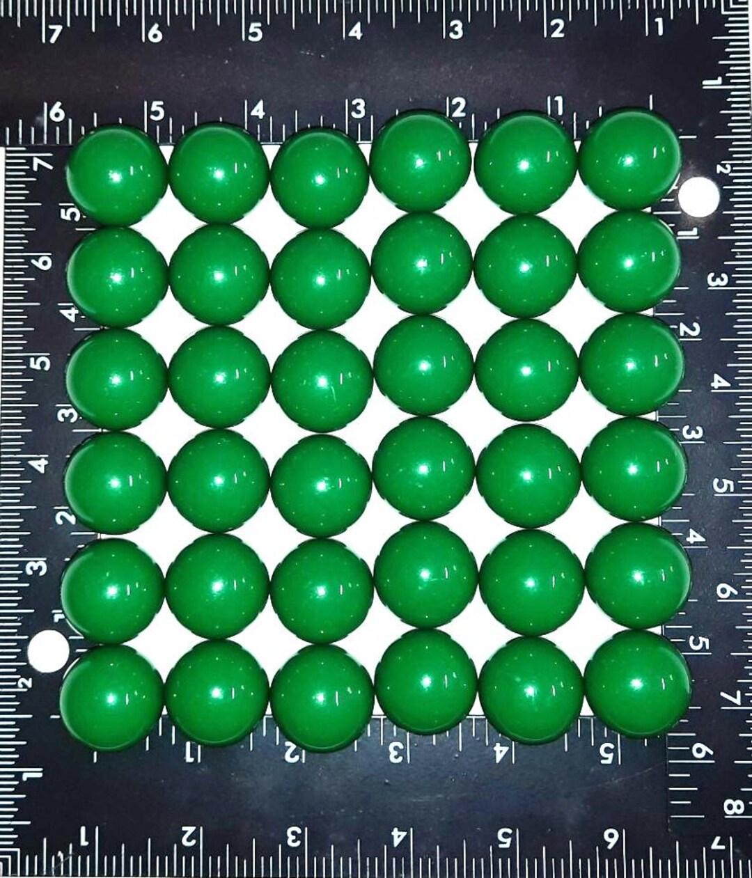 1 INCH Marbles GREEN 25mm 36 Opaque 1" IN Acrylic Plastic Marbles Board ...