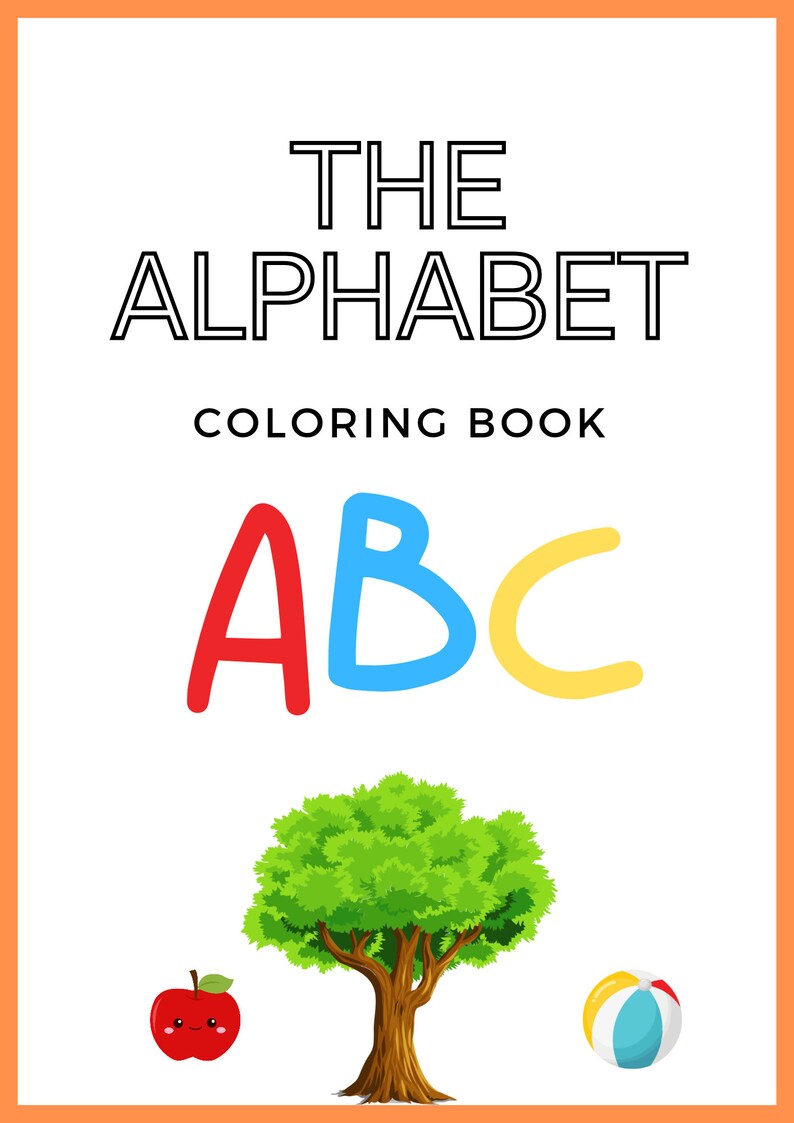 Alphabet Coloring Book Printable - Etsy