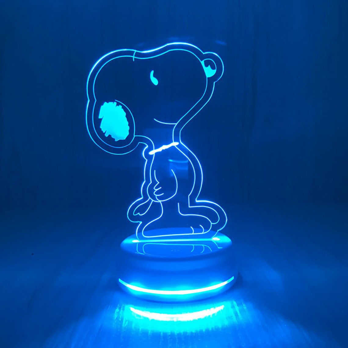 Snoopy LED Multicolor Night Light Lamp custom neon sign | Etsy