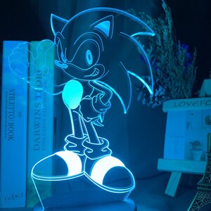 Sonic LED Multicolor Night Light Lamp sonic the hedgehog | Etsy