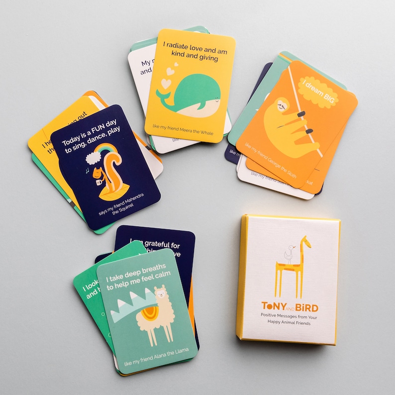 Animal Affirmation Cards for Wellbeing, Mindfulness and Positivity - Etsy