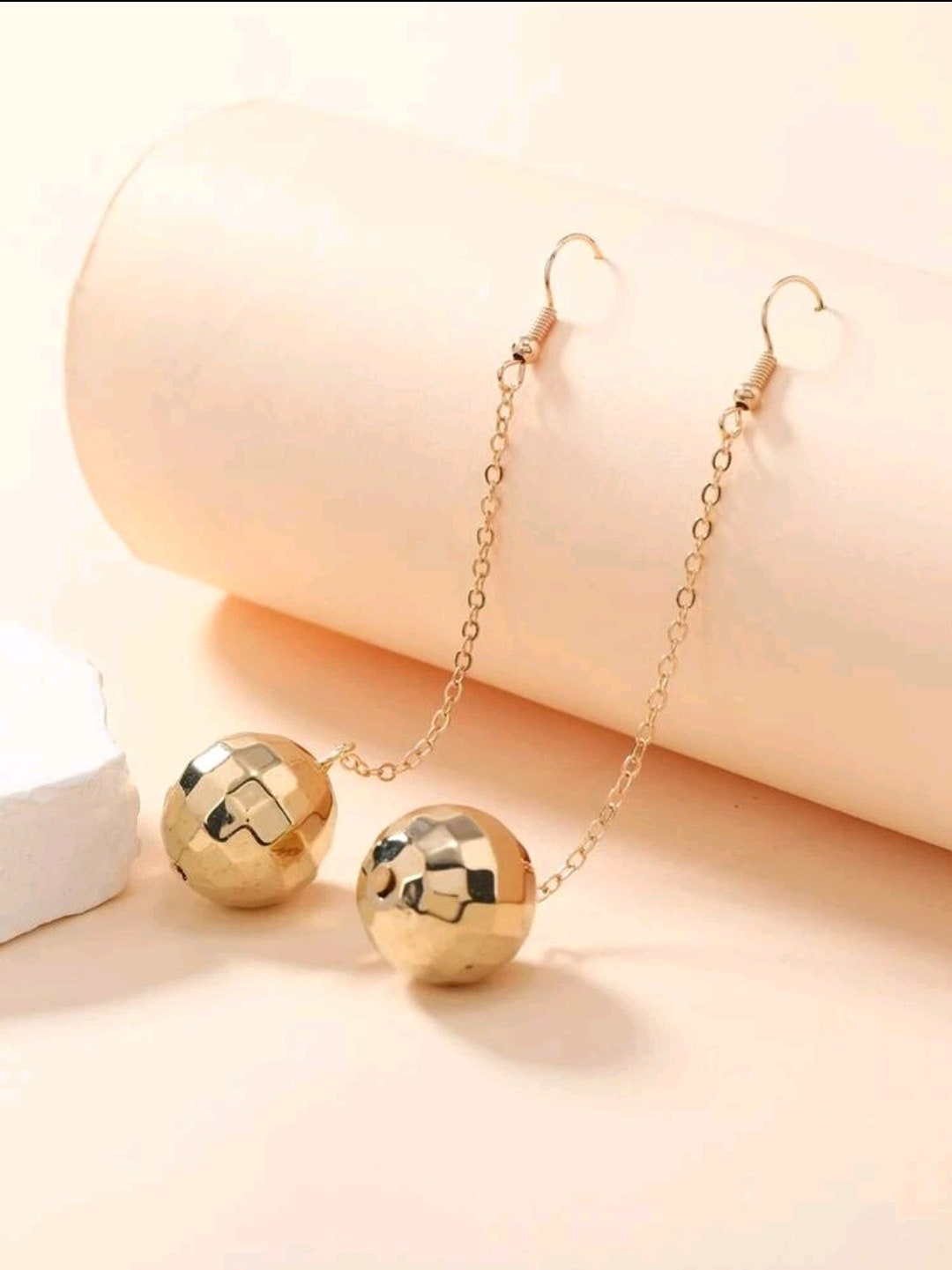 Gold or Silver Dangle Mini Disco Ball Earrings B-7 - Etsy