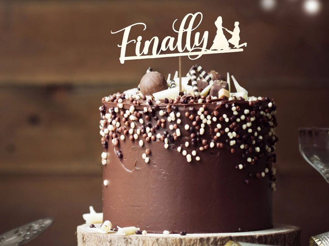 Wedding/engagement/proposal Cake Topper in Silver - Etsy