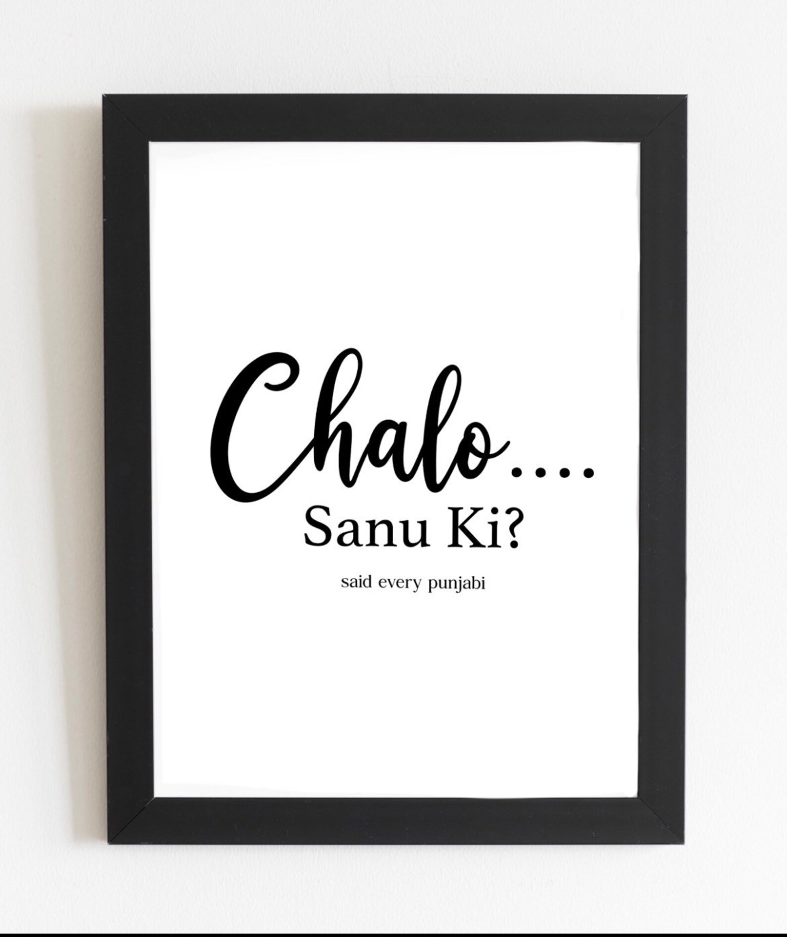 PUNJABI WALL Print, Foiled or Plain Print A5 Ideal for Home Decor ...