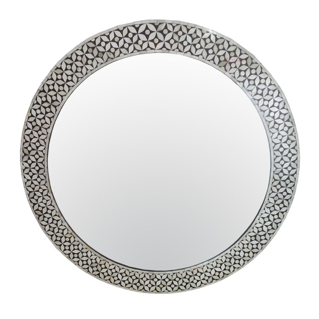 Bone Inlay Round Mirror Frame/ Gift Your Loved Ones / Home - Etsy