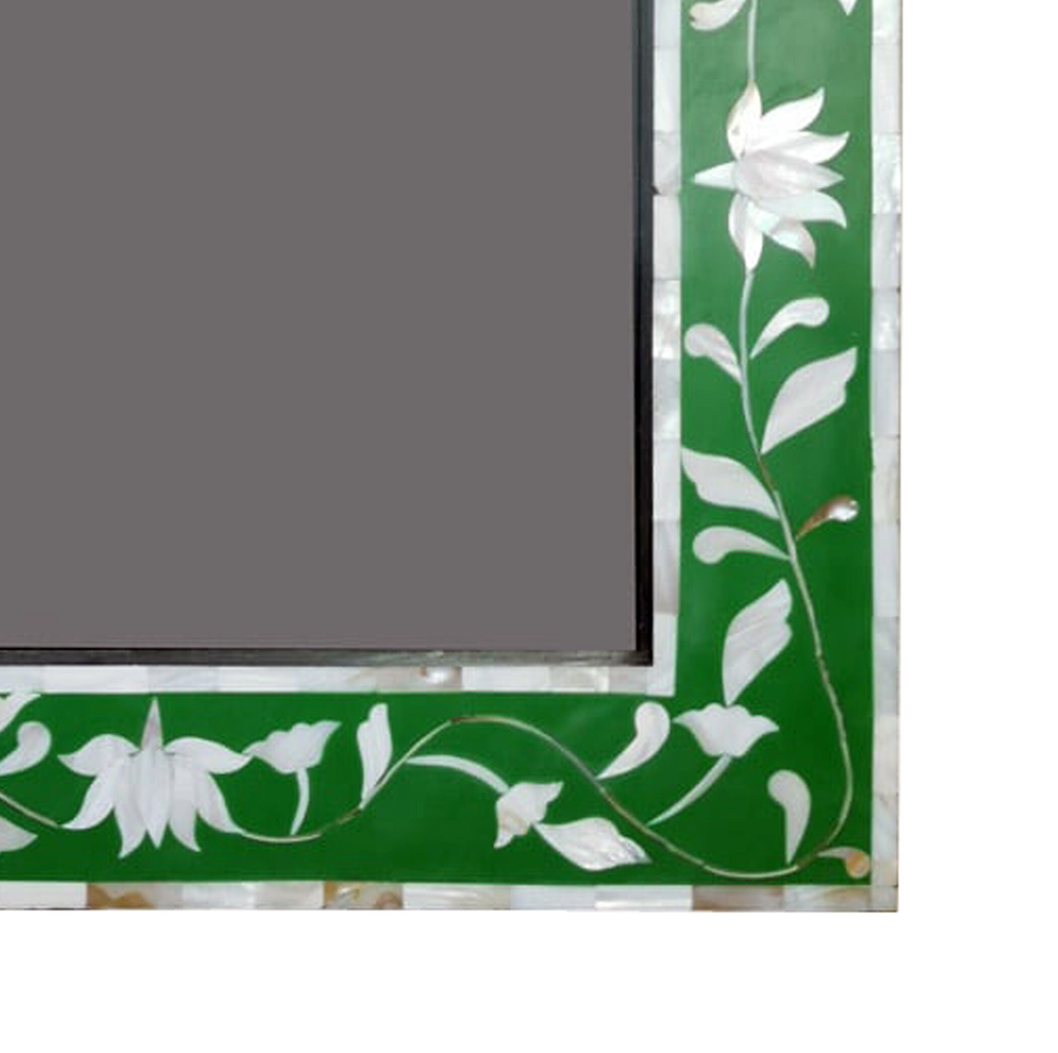 Mirror Frame MOP Inlay Handmade Lotus Floral Art | Etsy