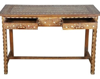 Wood Inlay Writing Desk - Etsy
