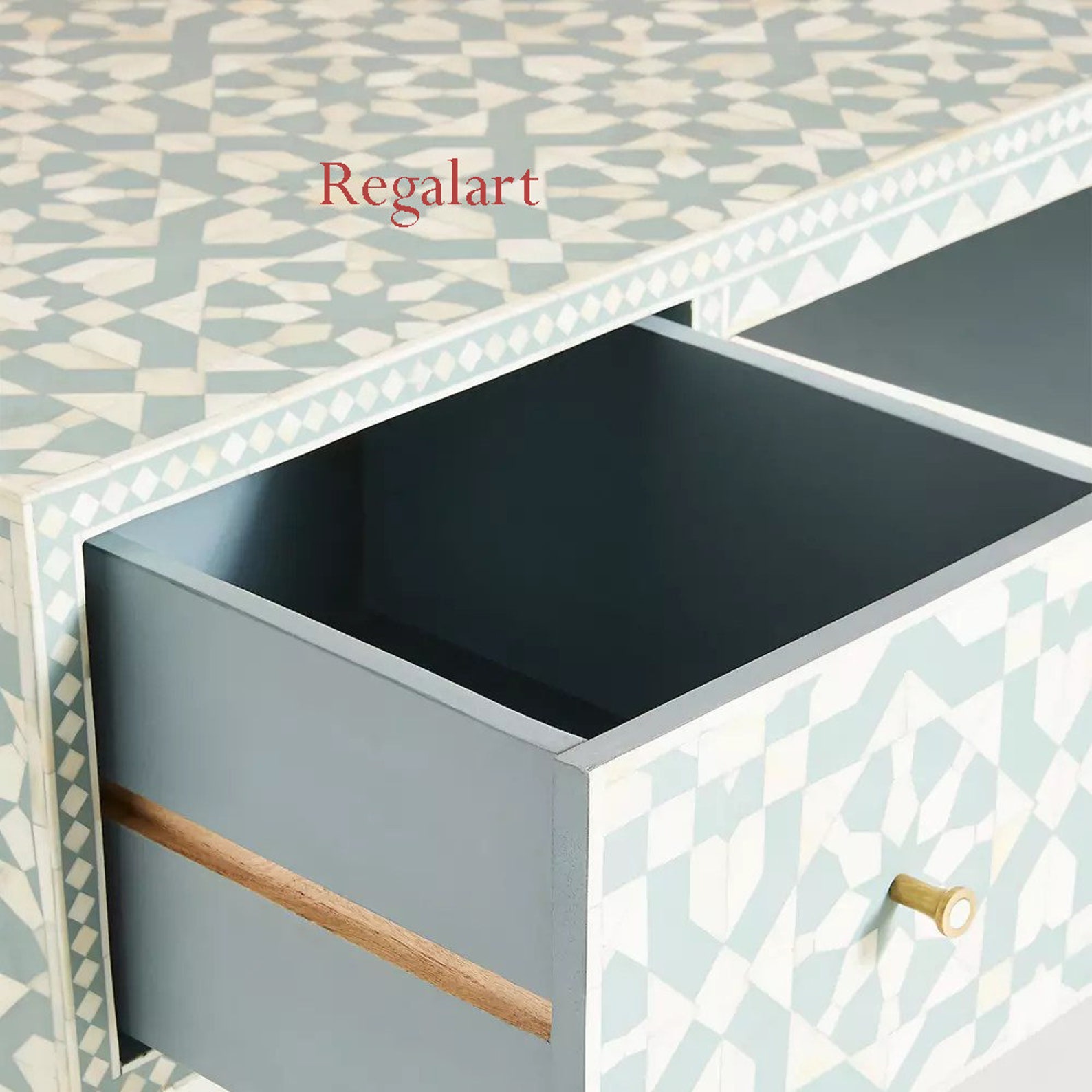 Bone Inlay Work Desk, Bone Inlay Laptop Table Study Table Bedroom Decor ...