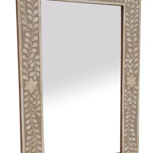 Handmade Bone Inlay Mirror Frame Bathroom Wall Hanging Wooden Frame ...