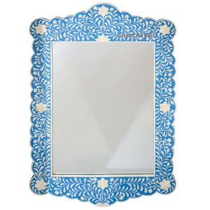 Bone Inlay Mirror Vintage Mirror Frame Bathroom Home Décor - Etsy