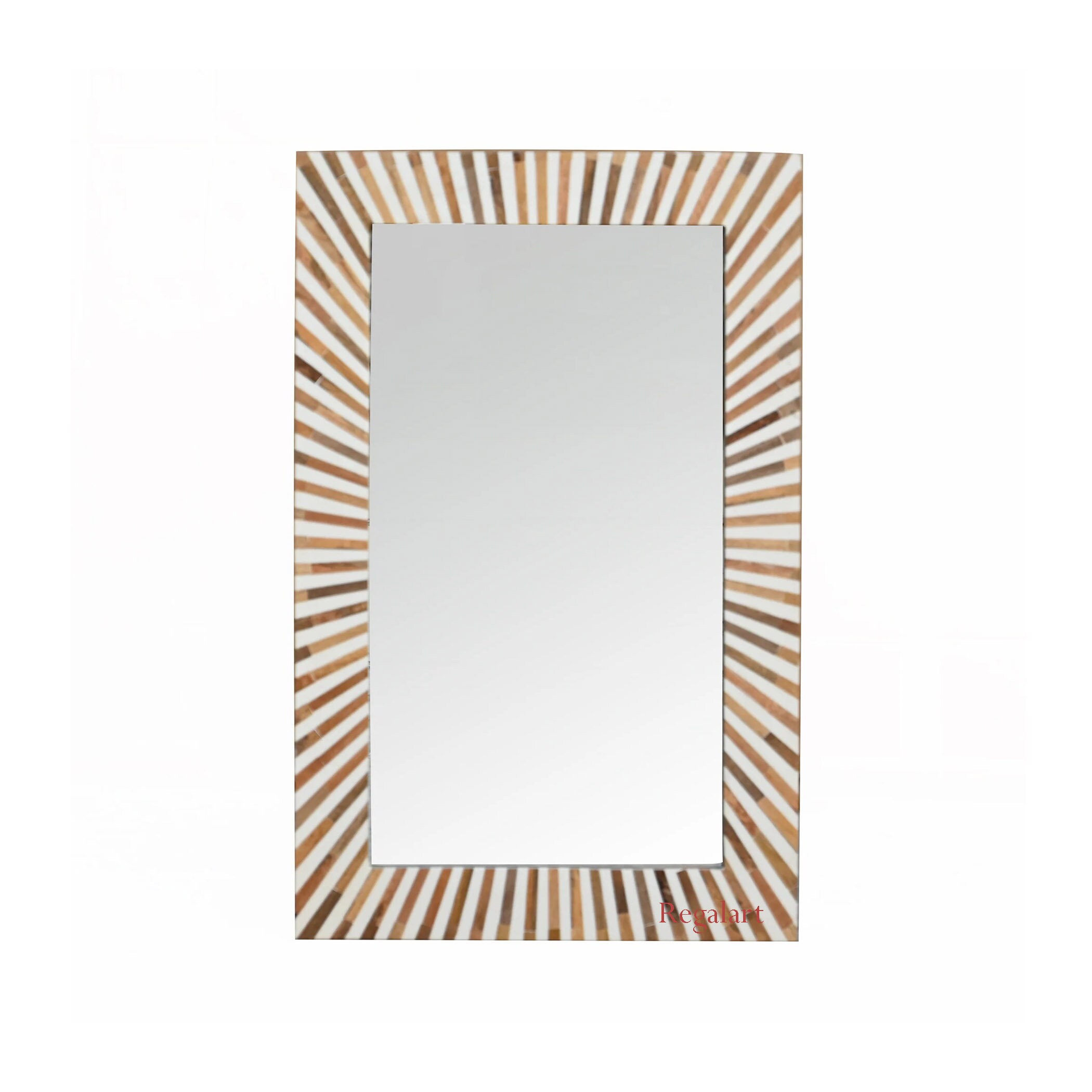 Handmade Bone Inlay Mirror Frame Bathroom Wall Hanging Wooden Frame ...