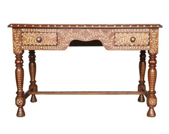Wood Inlay Writing Desk - Etsy