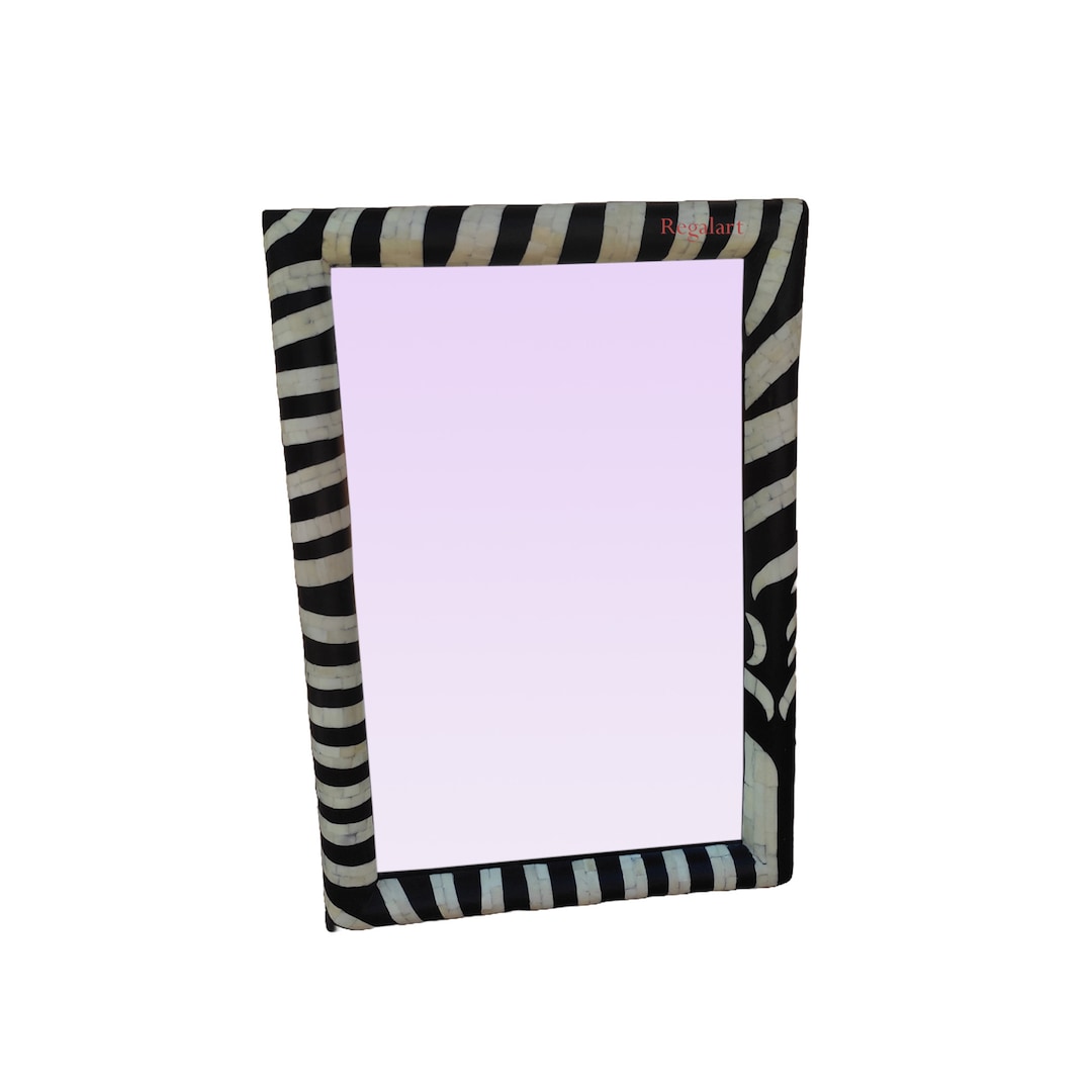 Bone Inlay Mirror Zebra Pattern Mirror Frame Wall Decor Mirror Frame - Etsy