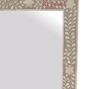 Handmade Bone Inlay Mirror Frame Bathroom Wall Hanging Wooden Frame ...