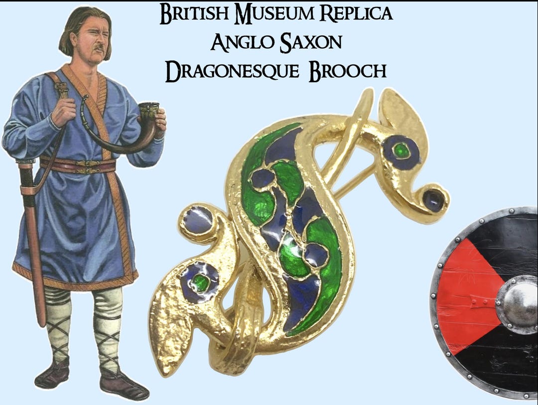British Museum Replica Anglo Saxon Dragonesque Exhibition Brooch - Etsy
