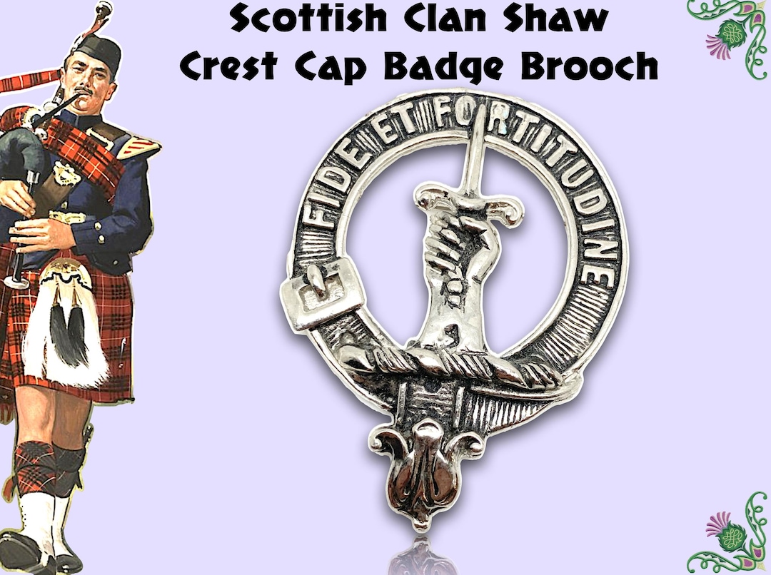 Scottish Clan Shaw Crest Cap Badge Brooch - Etsy Australia