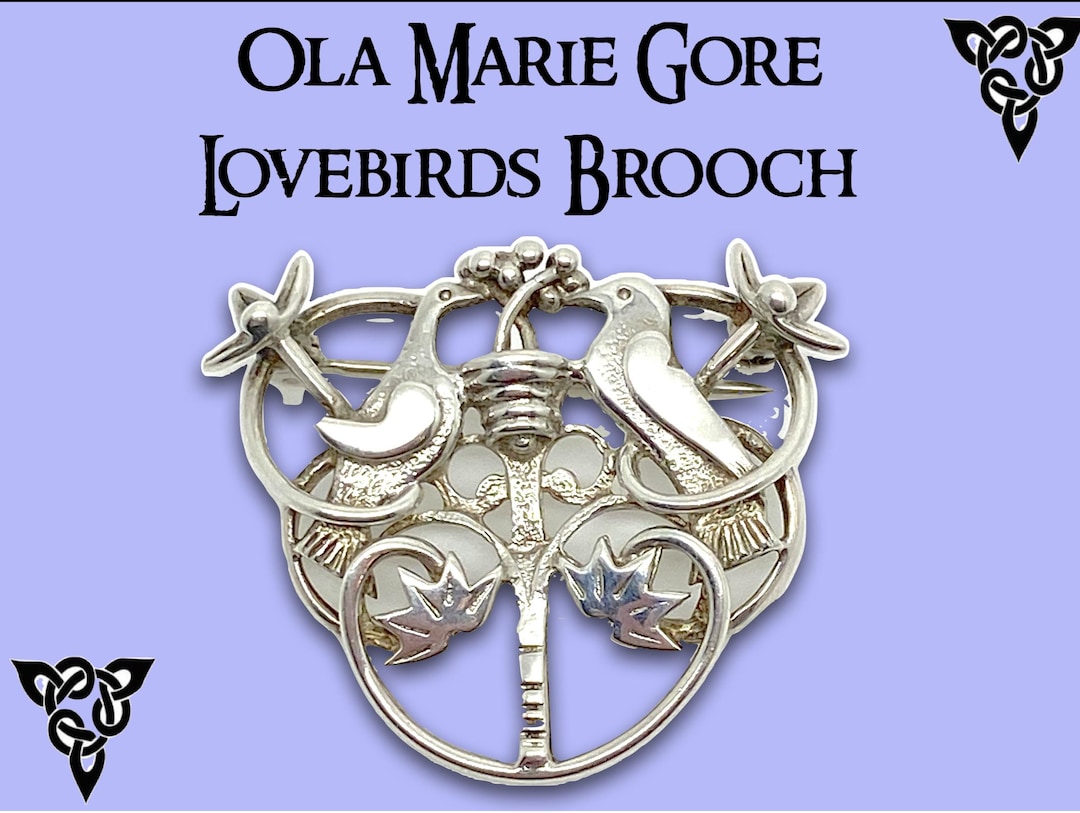 Vintage Ola Gorie Celtic Birds Brooch: Sterling Silver Tree of Life - Etsy