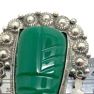 Vintage Jade Aztec Mayan Face Sterling Silver Mexican Brooch - Etsy