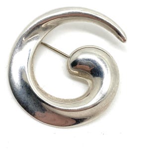 Unusual 1980's Modernist Whirl / Swirl / Spiral Brooch - Etsy