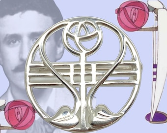 Charles Rennie Mackintosh Glasgow Rose Brooch Art Nouveau CRM01 - Etsy