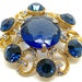 Large Vintage SPHINX Blue Crystal Statement Brooch - Etsy