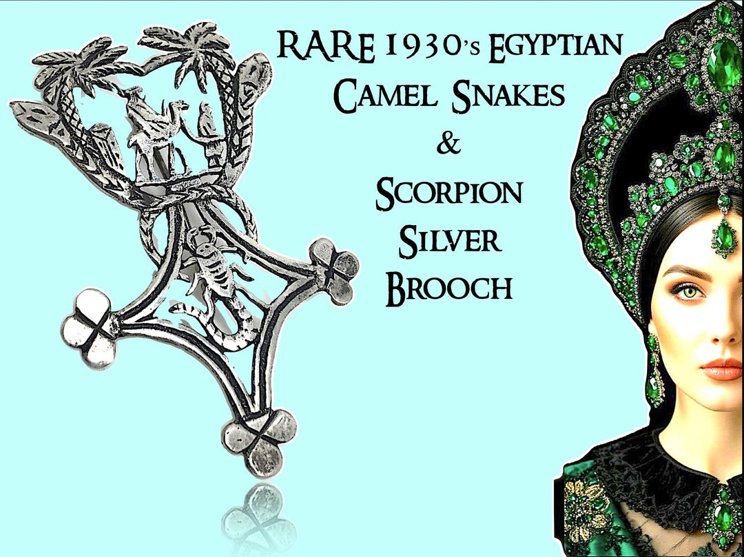 Rare 1930’s Egyptian Camel Snakes & Scorpion Silver Brooch - Etsy