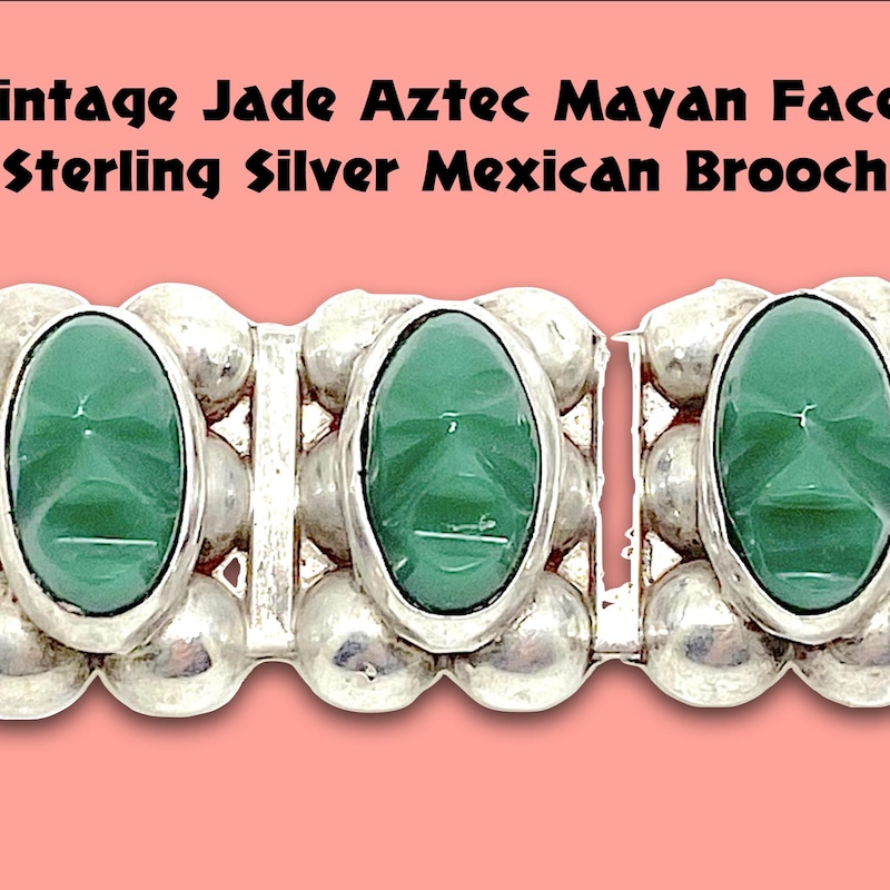 Aztec Jade Brooch - Etsy