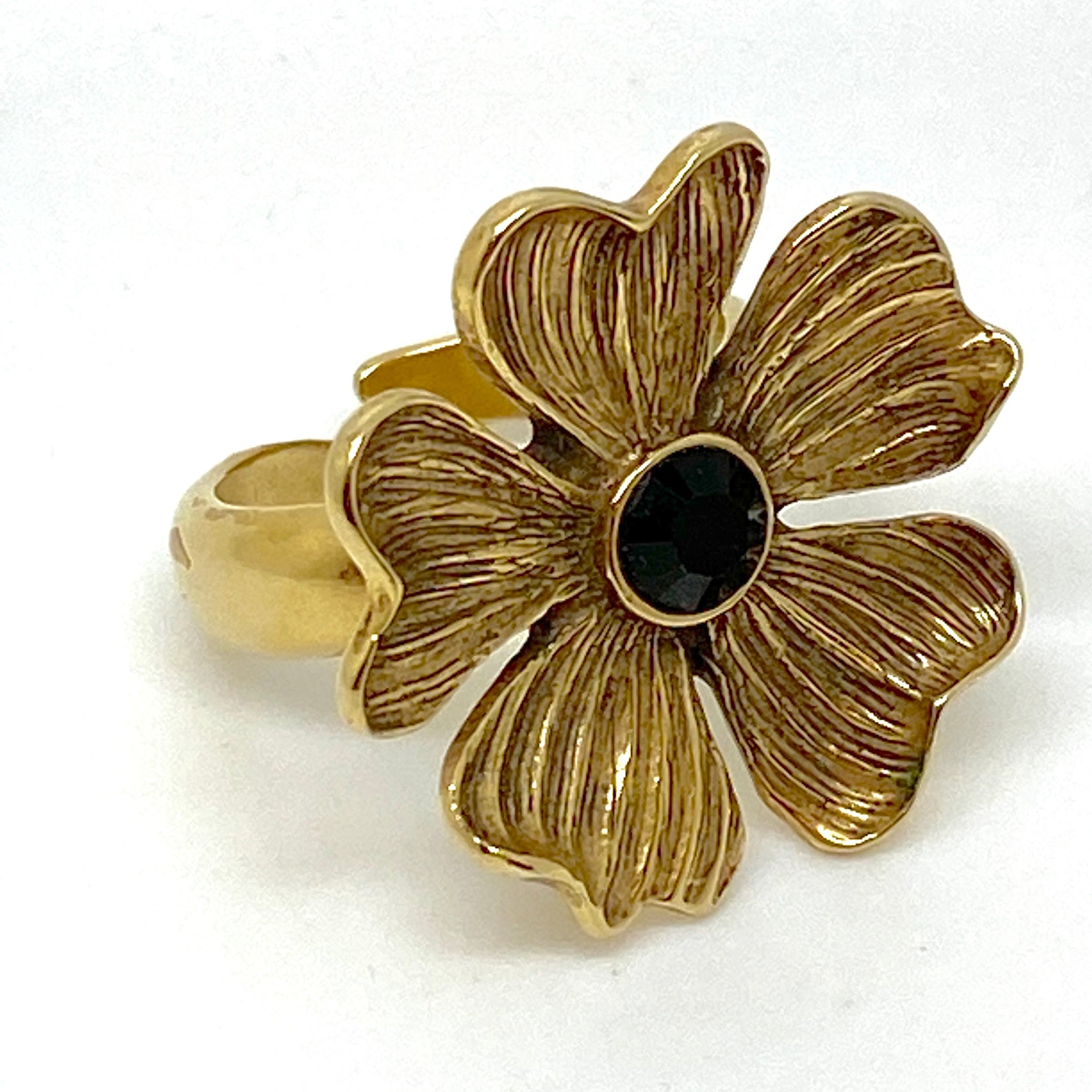 Vintage Danish Pilgrim Flower Ring Signed. Flexible Size - Etsy UK