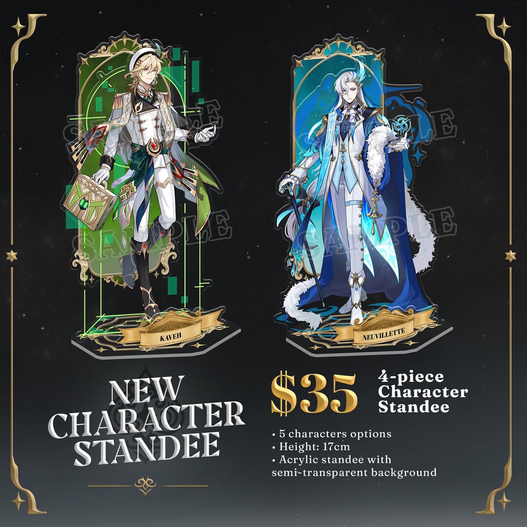 Character Standee GENSHIN FONTAINE KAVEH - Etsy