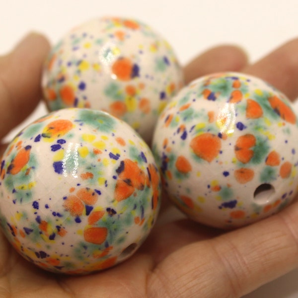 Large Ceramic Beads - Etsy